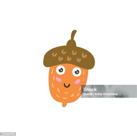 만화 벡터 캐릭터 귀여운 도토리 가을에 대한 스톡 벡터 아트 및 기타 이미지 가을 가을 단풍 갈색 Istock