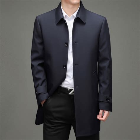 秋冬季轻薄羽绒服风衣男中长款青年商务西装领休闲可脱卸保暖外套brrb旗舰店