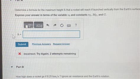 Determine A Formula For The Maximum Height H StudyX