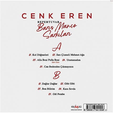 Cenk Eren Repertuvar Bar Man O Ark Lar Plak Lp