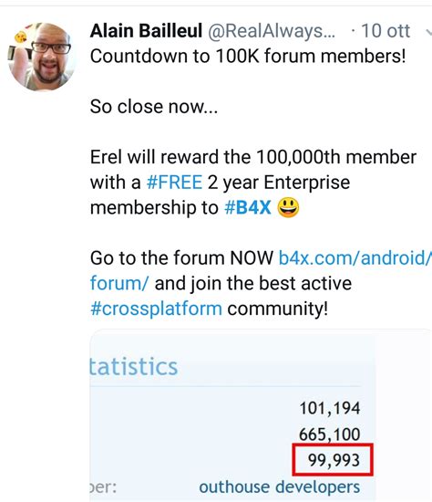 B4X Twitter Official Account B4X Programming Forum