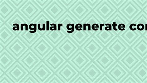 Resolvido Gerar Componente Sem Especificação Em Angular Sourcetrail