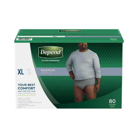Depend Fit Flex Extra Large Maximum Absorbency Underwear For Men 80