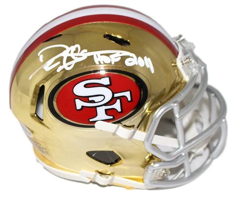 Deion Sanders Autographed San Francisco 49ers Chrome Mini Helmet Hof