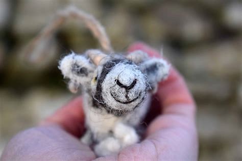 Handmade Swaledale Sheep Decoration T Natural Wool Sheep Made In