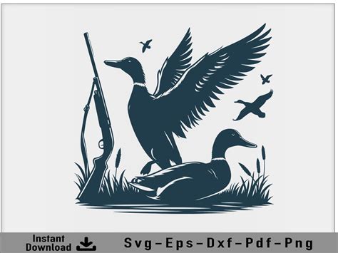 Duck Hunting Svg Vector Silhouette File Graphic By Shikharay410