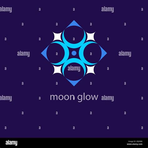Unique Star Glow Pattern Logo Trend Color Transitions Half Moon And