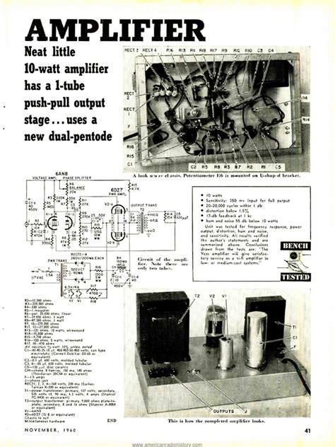10w Amplifier Double Pentode Pdf Amplifier Electricity