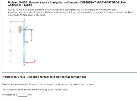 Solved Problem Rotation About A Fixed Point Chegg