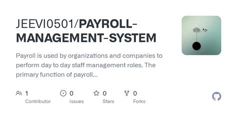 Github Jeevi0501payroll Management System Payroll Is Used By