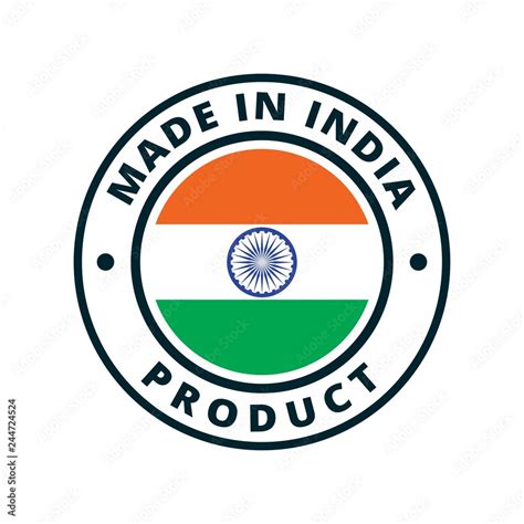 Product Made In India Label Illustration Stock Vector Adobe Stock