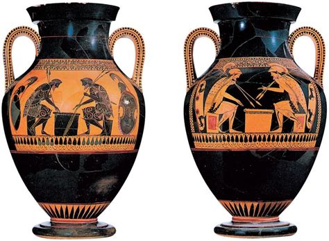 3 20 And 3 21 Andokides Painter Achilles And Ajax Playing Dice C