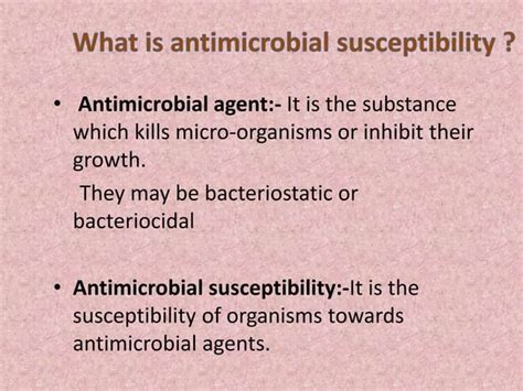 Anti Microbial Susceptibility Testing Pptx Infectious Diseases