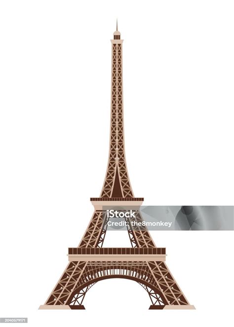 에펠 탑 벡터 아이콘입니다 세계적으로 유명한 프랑스의 관광 명소 기호입니다 흰색 배경에 고립 된 국제 건축 기념물 벡터 일러스트 레이 션 에펠탑에 대한 스톡 벡터 아트 및