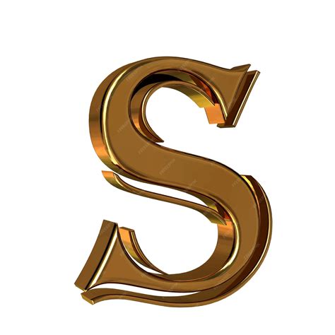 Premium Vector Symbol 3d Made Of Gold Letter S