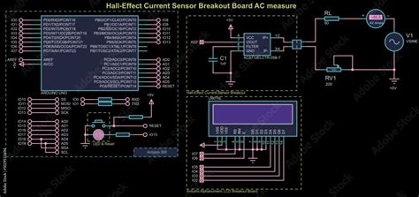 Vector Schematic Diagram Of Electronic Device On Arduino Connecting