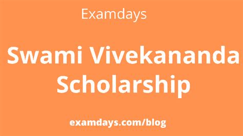 Swami Vivekananda Scholarship 2023 Status Renewal Last Date