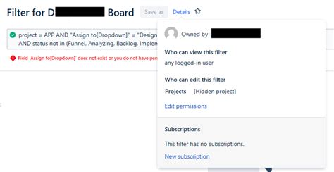 A Board Filter Query Is Not Accessible In The Instance Even With Full