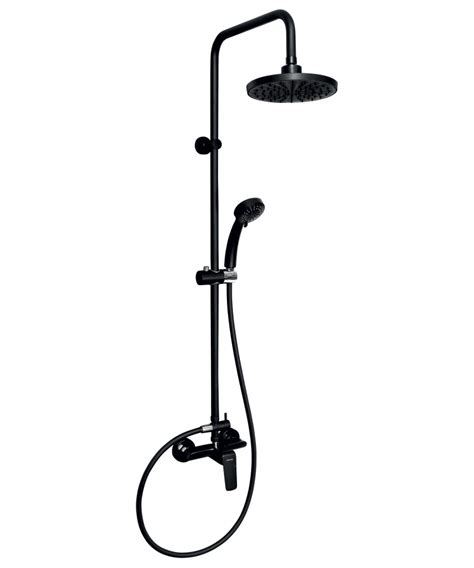 Set 2 In 1 Baterie Dus Cu Set Dus Fix Si Para Dus Mobila Tina Blac