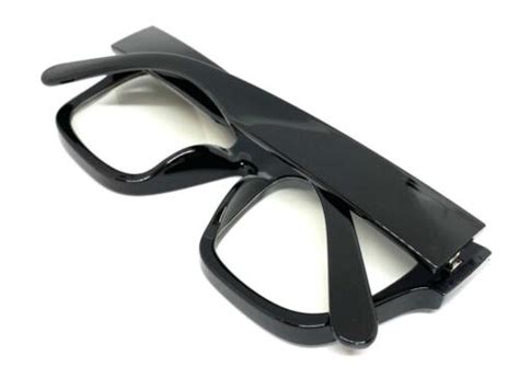 Men Oversized Classic Vintage Retro Style Clear Lens Eye Glasses Big Black Frame Ebay