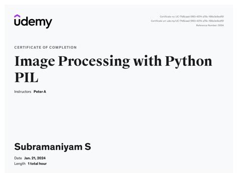 subramaniyam s on linkedin python imageprocessing udemy