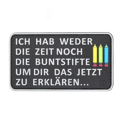 JTG D Rubber Patch mit Klettfläche Buntstifte fullcolor kaufen
