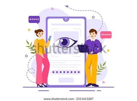 Identification Vector Illustration Identity Card Photo Stock Vector