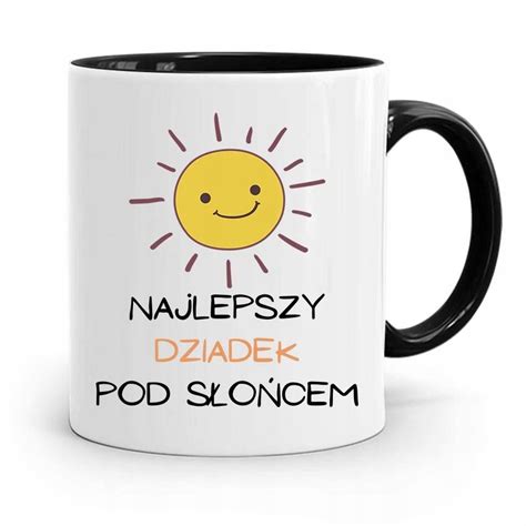 KUBEK CZARNY NA DZIEŃ DZIADKA NAJLEPSZY DZIADEK z Nadrukiem ze Zdjęciem