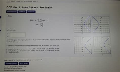 Solved Webwork Smalik Ode Hw Linear System Ode Chegg