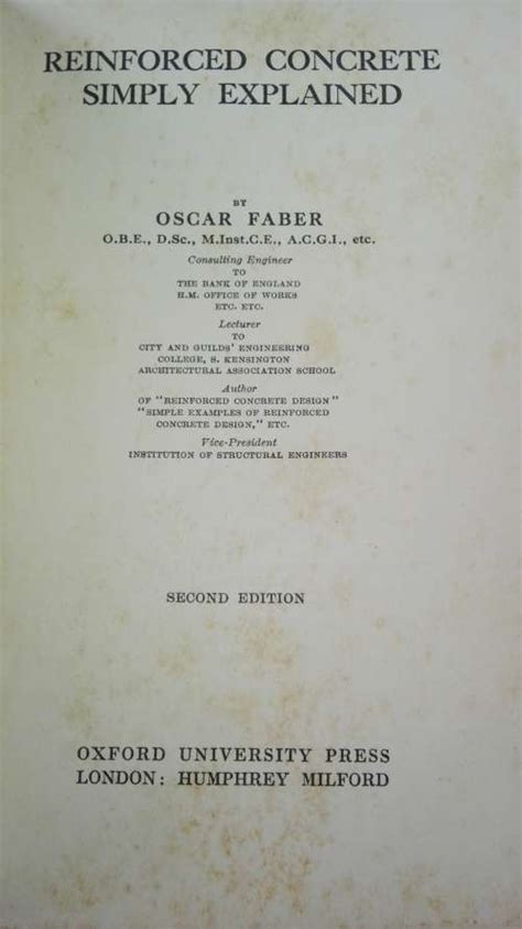other non fiction reinforced concrete simply explained oscar faber