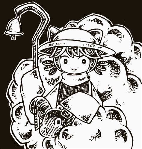 Safebooru Ambiguous Gender Animal Animal Ears Bell Co8 Hat Monochrome