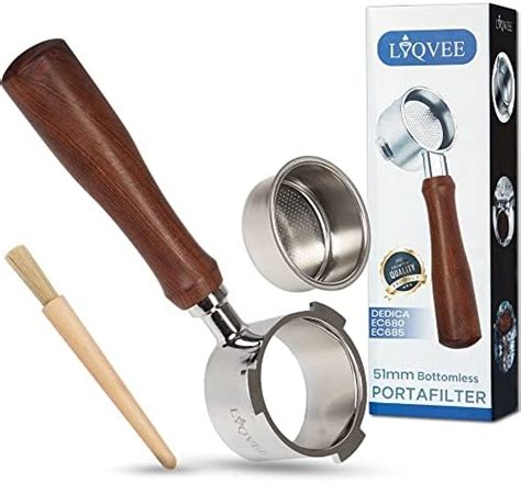 LIQVEE Bottomless Portafilter 51mm For DeLonghi EC680 EC685 And