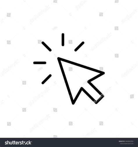 Click Icon Vector Pointer Arrow Icon Stock Vector Royalty Free