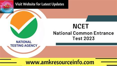 National Common Entrance Test Ncet 2023 Results Announced Amk