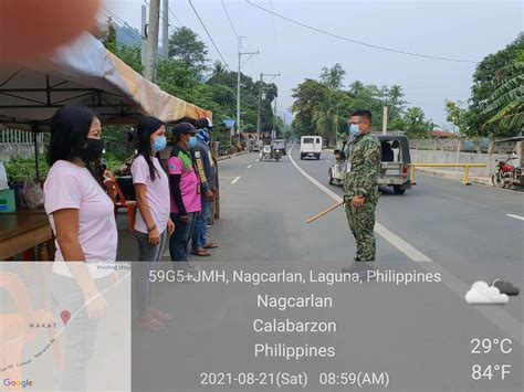 Nagcarlan Mps Law Enforcement Checkpoint Lec Barangay Control Point On August 21 2021 At