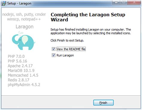membuat project laravel menggunakan laragon di windows catatan