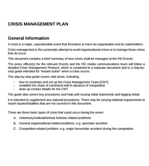 13 Crisis Management Plan Examples To Download
