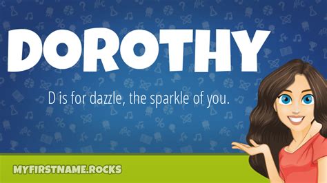 Dorothy First Name Personality And Popularity