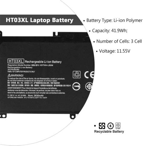 Original New Laptop Battery For HP HT XL MPN HT XL WMart