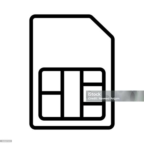 Sim Card Thin Line Vector Icon Stock Illustration Download Image Now