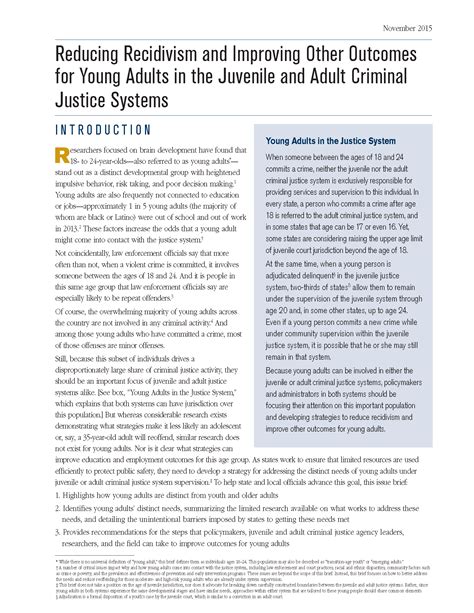 Reducing Recidivism And Improving Other Outcomes For Young Adults In