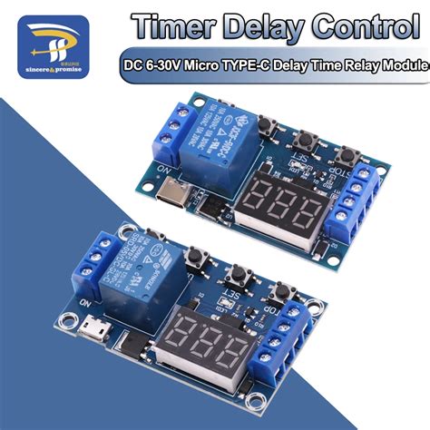 DC V Support Micro Type C USB V LED Display Automation Cycle Timer Delay Control