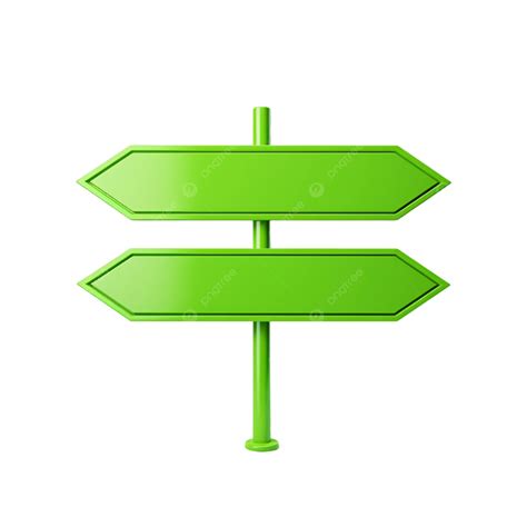 Green Highway Direction Signs Blank Advertising Billboard Set Of Road