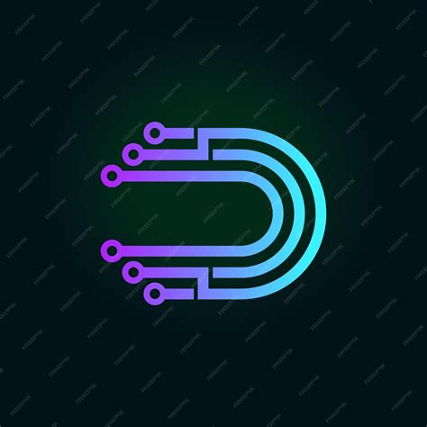Premium Vector Free Vector Gradient Technology Logo D