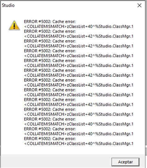 Error Studio InterSystems Developer Community Caché