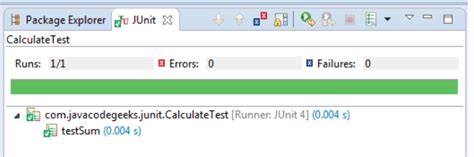Java First Time Junit User Why Eclipse Always Shows Error Red