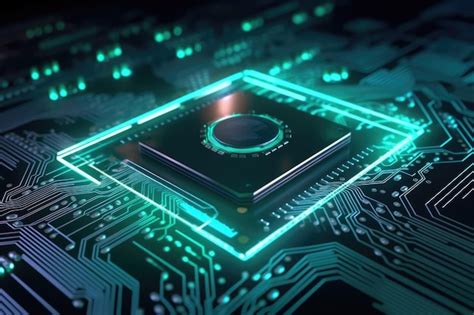 Premium Ai Image Fantastic Cpu Of The Future Background Generative Ai