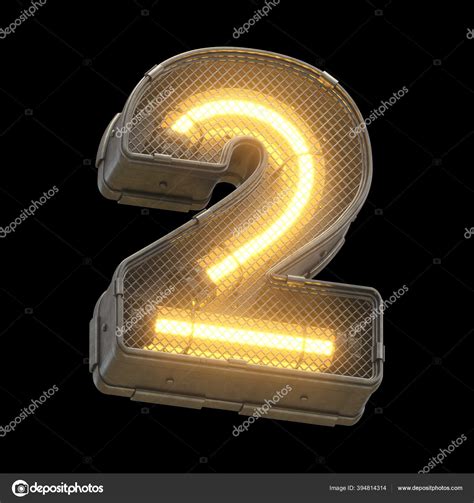 Futuristic Orange Light Font Rendering Stock Photo Vrender 394814314