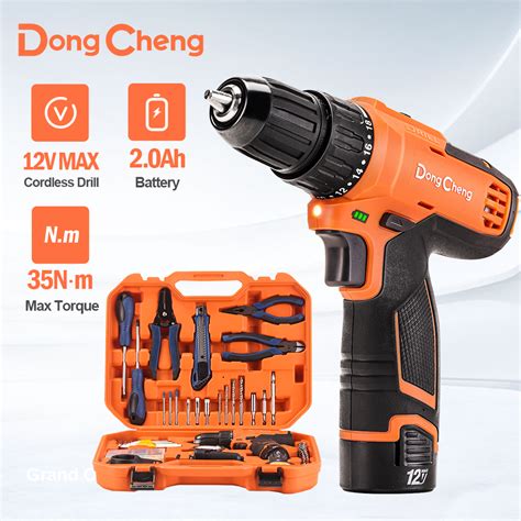Dongcheng Cordless Drill Combo Kit 12v Max Powerful Screwdriver Drill
