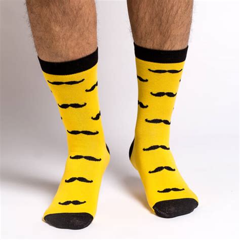 Sosete Sosete Mustati 12 Barbati Galbennegru Pret Ciorapi Colorati